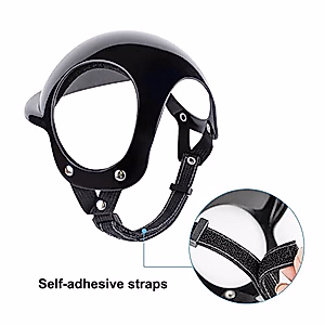 Dog Helmet, Adjustable Pet Hat Drop Resistant Outdoor Bike Pet Cap with Double Ear Holes for Small Medium Large Dogs(S/M/L)