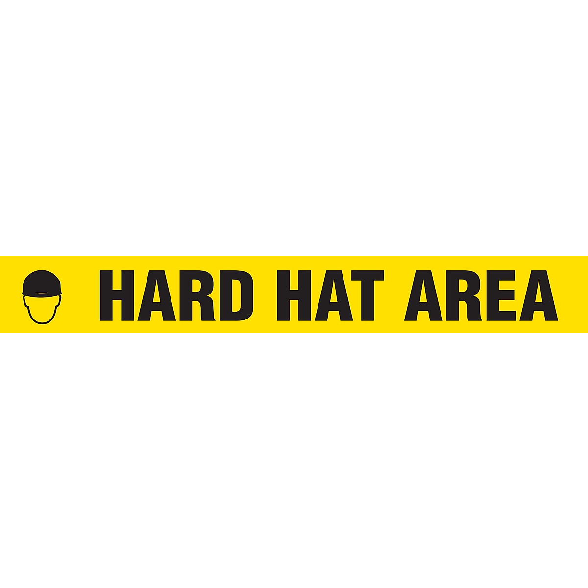 INCOM Manufacturing: Worded Floor Marking Tape, 3" x 54', "HART HAT AREA"