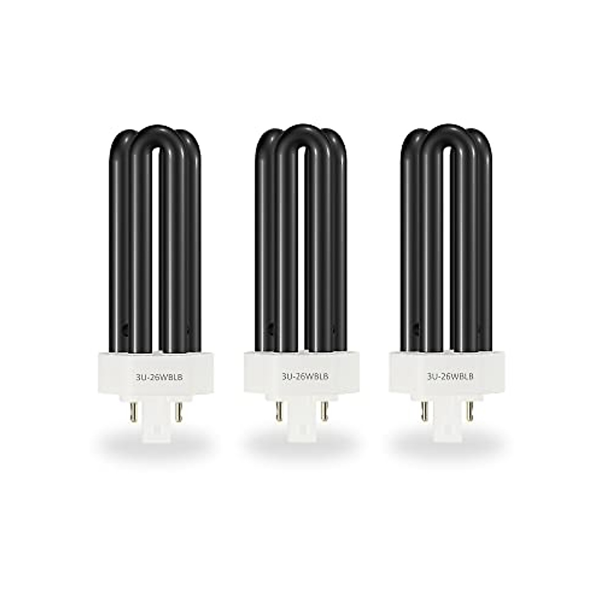 43050 Replacement Bulbs Compatible with Dynatrap DT1775 1 Acre and DT1750 3/4 Acre Bug Zapper, 3U 26W Black Light Bulb for Mosquito & Flying Insect Trap Light, 3 Pack