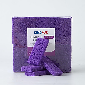 CHAOMAO Disposable Foot Scrubber Pumice Pads, Pedicure Pumice Stone Dead Skin Callus Remover for Feet