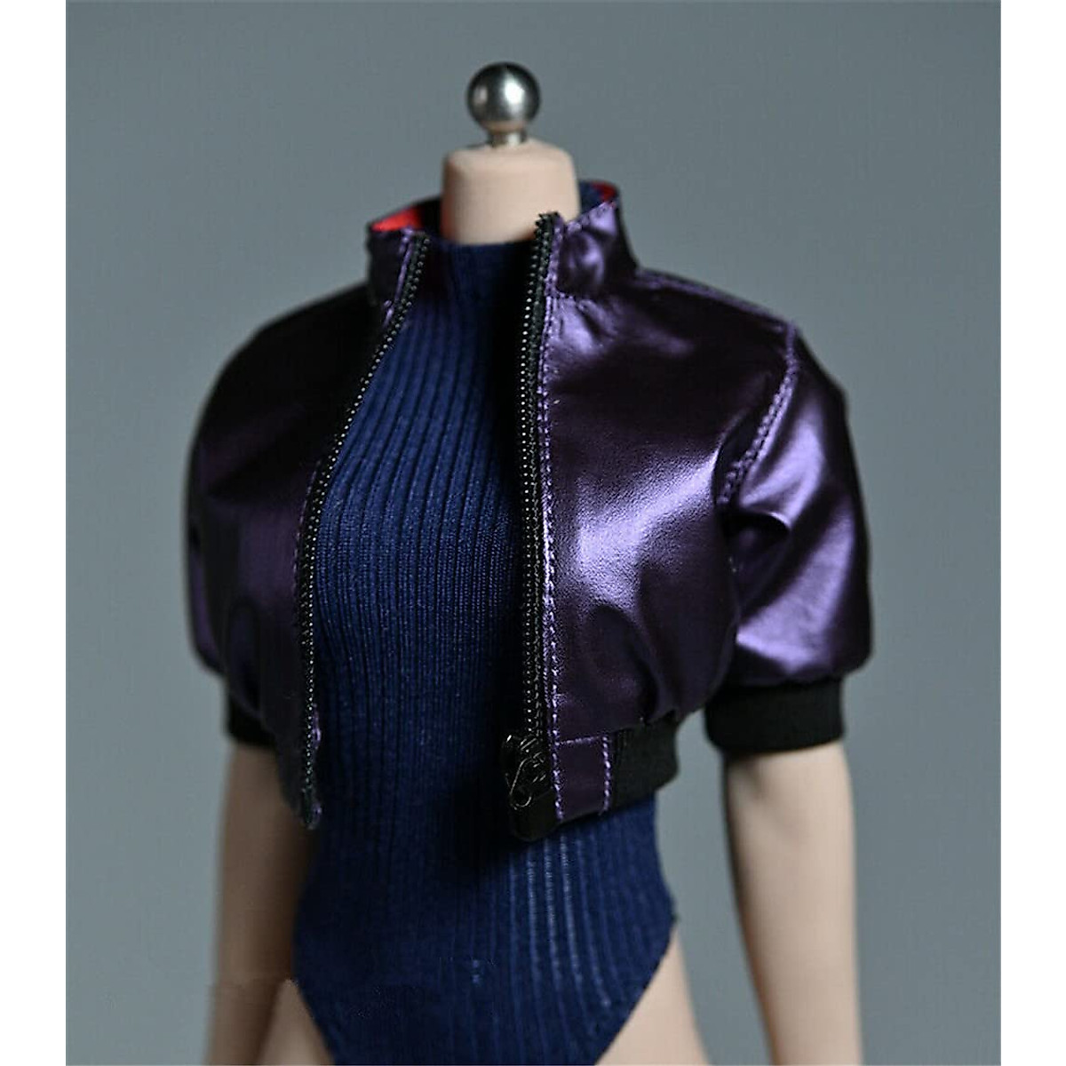 1/6 Scale Female Figure Clothes,Girl Jacket Coat Costum Clothing for 12inch PH TBL Action Figure Body (Purple Jacket)