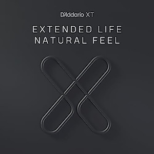 D'Addario XT Coated Bass Strings - Electric Bass Guitar Strings - 4-String, Lt. Top/Med. Bottom, 45-105