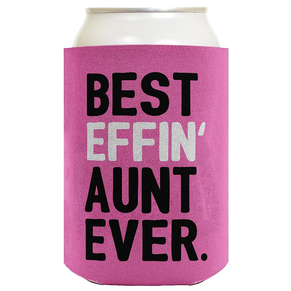 Aunt Uncle Gifts Best Effin' Aunt and Uncle Ever Funny Aunt Uncle Announcement Aunt Uncle Gift Set 2 Pack Can Coolie Drink Coolers Coolies Blue & Pink