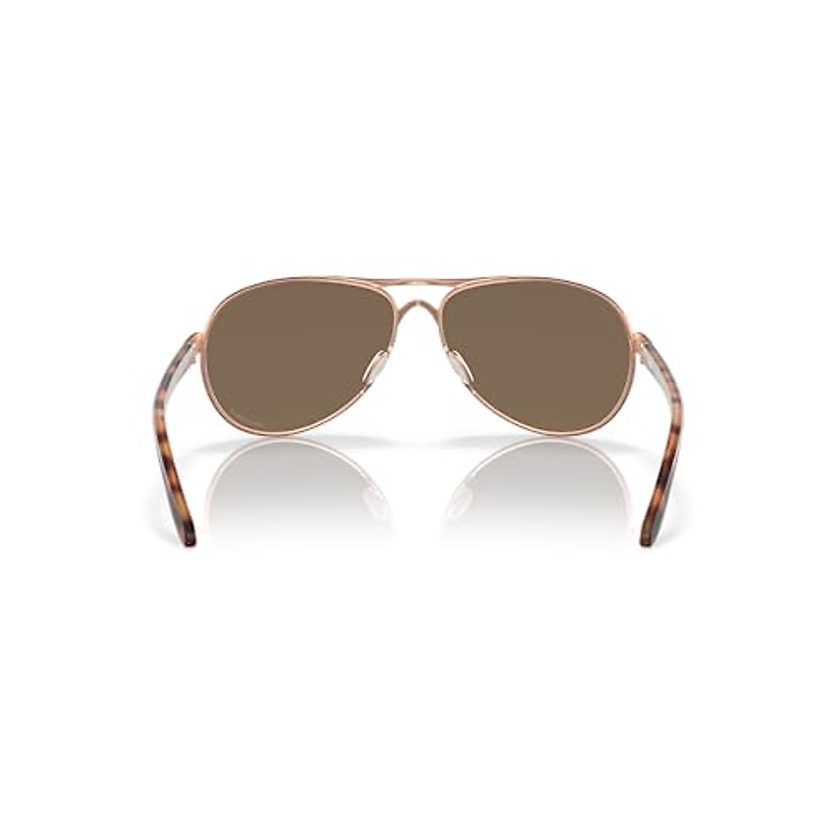 Oakley Women's OO4079 Feedback Aviator Sunglasses, Satin Rose Gold/Prizm Rose Gold, 59 mm