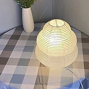 White Rice Paper Lamp - Paper Lantern Lamp Handmade Paper Table Lamp Bedside Table Lamp Modern Paper Desk Lamp Simple Design Home Decor for Nightstand, Living Room, Dorm, Office Soft Light