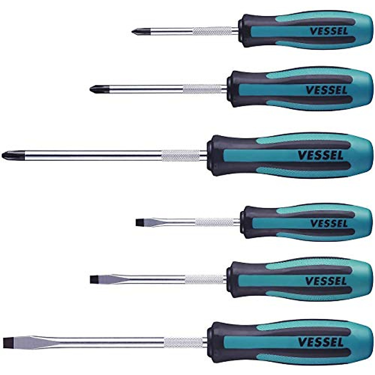 VESSEL MEGADORA Screwdriver Set 6pcs. 9006PB (Paper Box)