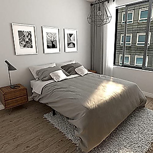 Eavesince Queen Bed Frame 14 Inch High Max 1000 Pound Heavy Duty Sturdy Metal Steel Queen Size Platform No Box Spring Needed Black