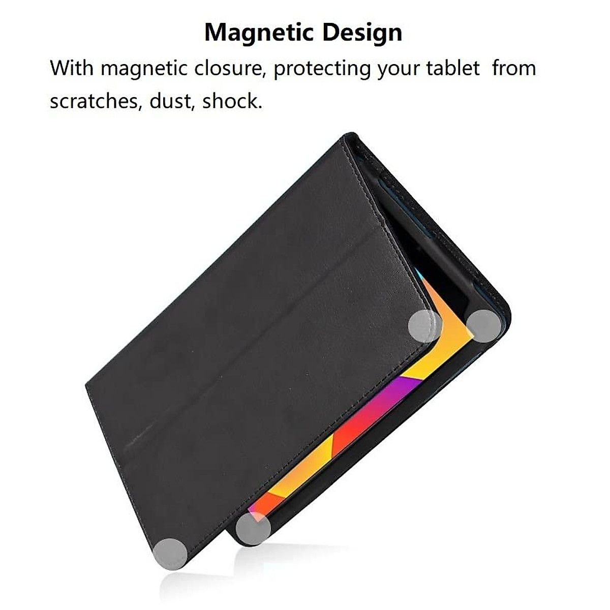 HONIEH PU Leather Case for TCL TAB 8 LE 8 inch 2023 Tablet Case Folding Stand Hand Strap Cover Compatible with TCL Tab 8 LE 9137W