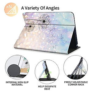Case for All Amazon Kindle Fire 7 Tablet (9th/7th/5th Generation, 2019/2017/2015 Version), Multi-Angle Anti Slide Folio Stand Smart Cover for Amazon Kindle Fire 7 inch- Dandelion Floral