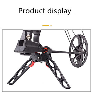 Archery Bow Stand Rack Folding Portable Compound Bow Clamp Kick Stand Holder Leg Rack Bracket Long/Short(Long) Archery Bow Stand for Compound Bow Bow Stand for Compound Bow