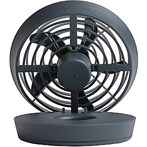 O2COOL 5 Inch Portable Fan – Battery Operated or USB Connected Cooling for Travel, Outdoor, Camping, Car and Office - Compact Folding Design and Tilting Head for Directional Air Flow, Black