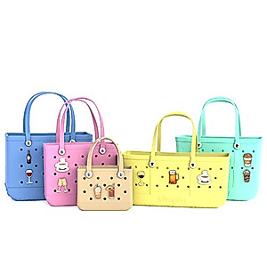 BOGGbeans Coffee To-Go Charm for Bogg Bag, Simply Southern Totes, and Similar Styles. Acrylic 3" Drink Charm Accessories for Beach Totes