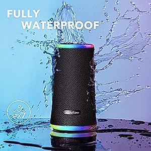 Anker Soundcore Flare 2 Bluetooth Speaker with 360° Sound, PartyCast Technology, Adjustable EQ, 12 Hour Playtime, IPX7 Waterproof Wireless Speaker for Outdoor, Beach, Backyard Party (Renewed)