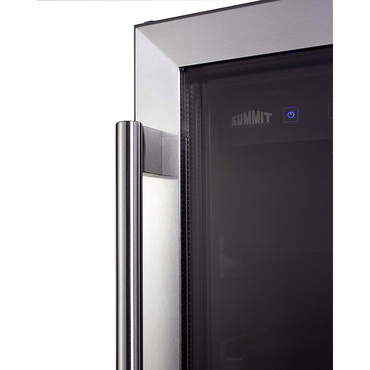 Summit Appliance ALBV15 ADA Compliant 15" Wide Built-in Undercounter Beverage Center for Home or Commercial Use with Glass Door, Automatic Defrost, Lock, Digital Thermostat and Black Cabinet