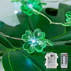 DmHirmg St Patricks Day String Light Party Decorations Battery Operated for St Patricks Day Decorations, St Patricks Day Decor,Waterproof,Spport USB&Battery Charge (Green)