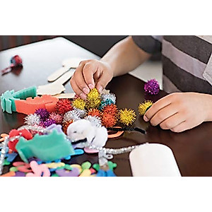 CHENILLE KRAFT 1 INCH GLITTER POMS - 40 PACK