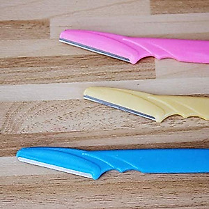 Eyebrow Razor for Women (Pack of 6) Facial Razors for Women, Face Shaver, Peach Fuzz Remover, Women's Razors, Ladies Razors for Facial Hair, Eyebrow Trimmer, Safety Cap Included, Face and Neck Razor, Brow Razor, Remove Fine Hairs by TradeProvider®