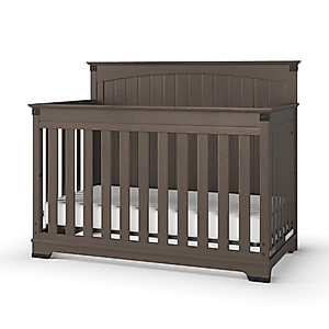 Child Craft Redmond Full Panel 4-in-1 Convertible Crib, Baby Crib Converts to Day Bed, Toddler Bed and Full Size Bed, 3 Adjustable Mattress Positions, Non-Toxic, Baby Safe Finish (Dapper Gray)