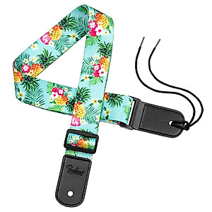 BestSounds Pineapple Ukulele Strap & Hawaiian Style Shoulder Strap Suitable for Soprano Concert Tenor Baritone String Instruments (Pineapple)
