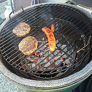 only fire #8567 Charcoal Ash Basket Stainless Steel Charcoal Holder with Handles, Fits for Kamado Joe-Joe Junior Grill