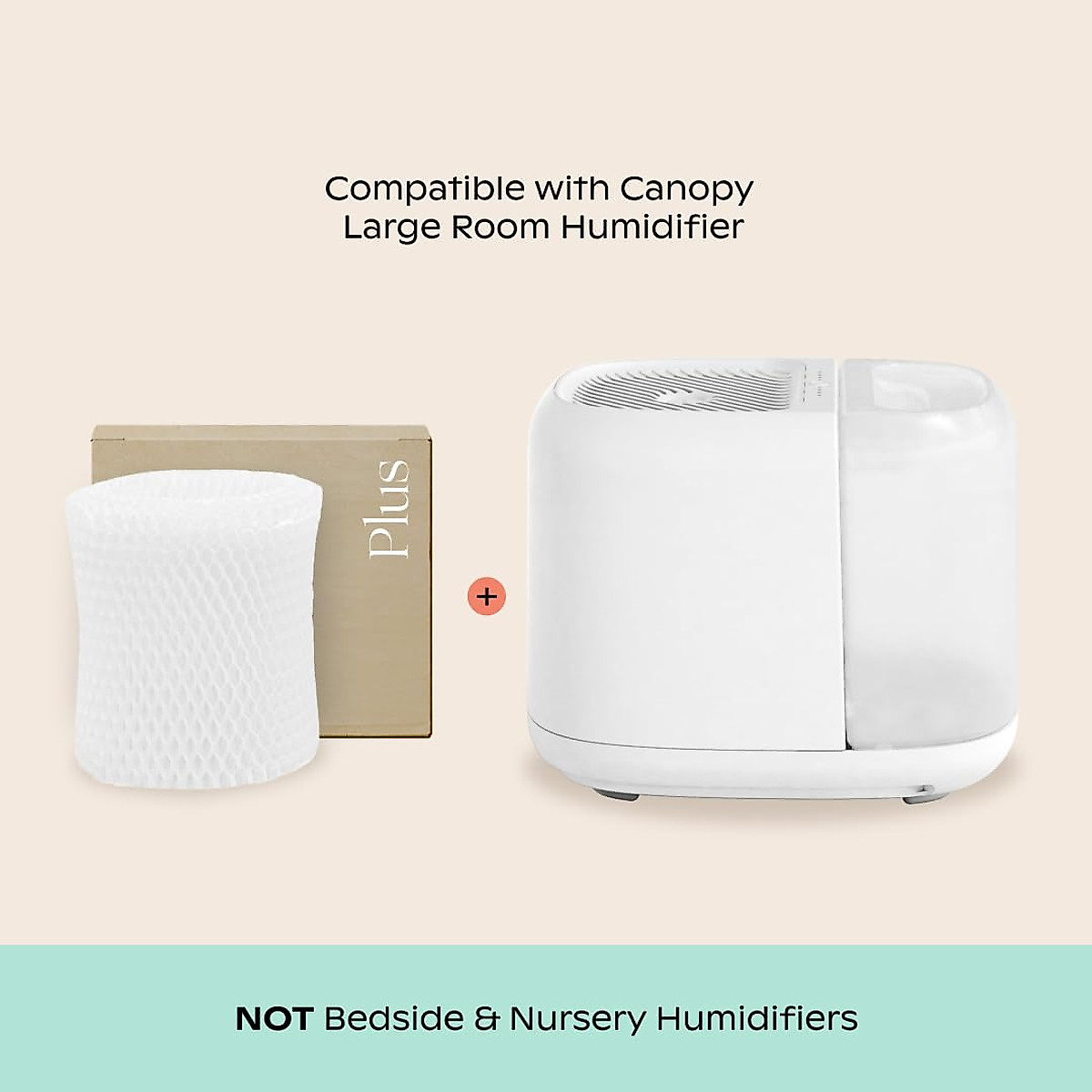 Canopy Humidifier PLUS Filters - HUMIDIFIER PLUS ONLY - DOES NOT FIT BEDSIDE OR NURSERY - Pack of 1 Filter - Made with Wood Pulp, Paper Filter, Replace Every Six Weeks