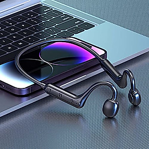 Qiopertar Sound Wave Conduction Bluetooth Headset Long-Lasting Battery Life Outdoor Sports Stereo Surround Sound Waterproof Headset