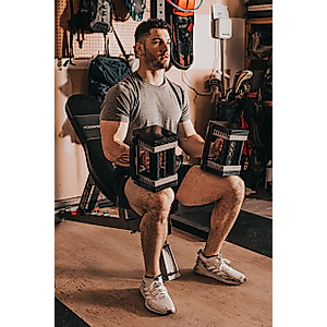 PowerBlock Elite EXP Adjustable Dumbbells, Sold in Pairs, Stage 1, 5-50 lb. Dumbbells, Durable Steel Build, Innovative Workout Equipment, All-in-One Dumbbells, Expandable with Expansion Kits