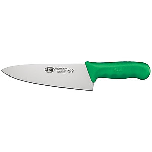 Winco 8" Commercial-Grade Chef's Knife with German Steel Blade, Green