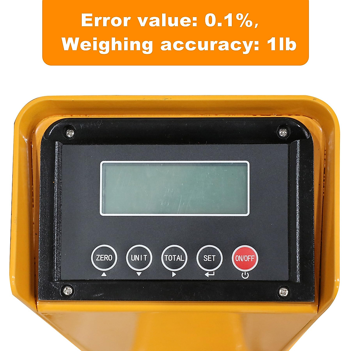 APOLLO Scale Pallet Jack Manual Hand Truck, Lb/Kg Switchable Electronic Digital Scale, 1lb Readability, 4400lbs Capacity 48"x27" Fork for Heavy Duty Warehouse Supermarket, Logistics Center