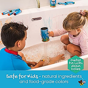 Honeysticks Bath Crayons for Toddlers & Kids - Handmade from Natural Beeswax for Non Toxic Bathtub Fun - Fragrance Free, Non-Irritating Bath Toys - Bright Colors and Easy to Hold - Washable - 7 Pack