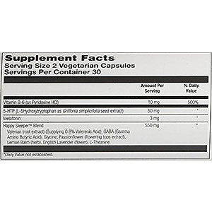 Happy Sleeper 8-Hour Formula Natural Balance 60 VCaps