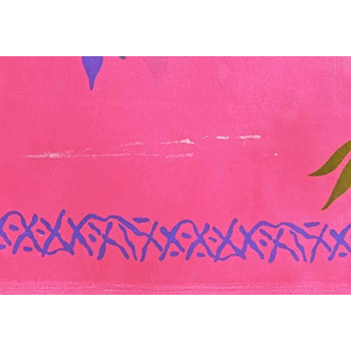 Peegli Indian Women's Crepe Silk Leaf Saree Vintage Pink Fabric DIY 5 Yards Sari