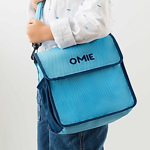 OmieBox Lunch Bag - Washable, Foldable, Durable, WaterResistant Fabric with Interior Pocket and External Bottle Holder.