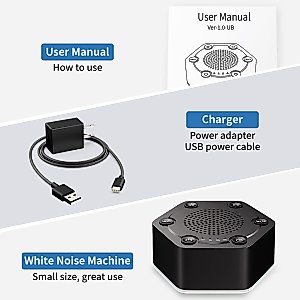 WowSleep High Fidelity White Noise Sound Machines with 30 Unique Non-Looping Soothing Sounds 12 Colors Night Light 4 Timers 10-Level Brightness 32-Level Volume and Memory Function
