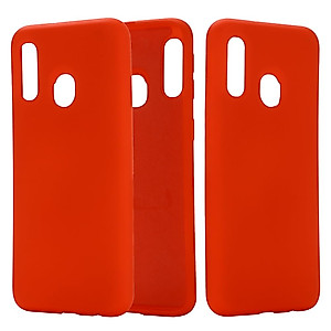 Case for Samsung Galaxy A40, Liquid Silicone Protective Phone Case for Samsung Galaxy A40, Slim Thin Soft Shockproof Cover for Samsung Galaxy A40 Silicone Case Red