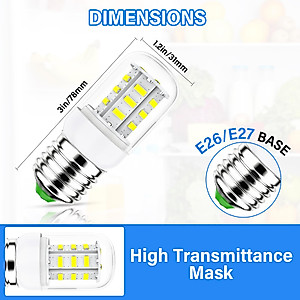 DUMILOO Upgraded KEI D34L Refrigerator Bulb 5304511738 LED Refrigerator Light Bulbs Compatible with Frigidaire Kenmore Electrolux Refrigerator Light Bulb Replacement (3.5W 120V White Light) 2 Pack