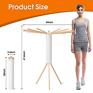 Greeze Tripod Clothes Drying Rack, Foldable Drying Rack Laundry Portable Drying Rack Indoor and Outdoor Use Octopus Drying Rack for Clothes Space Saving