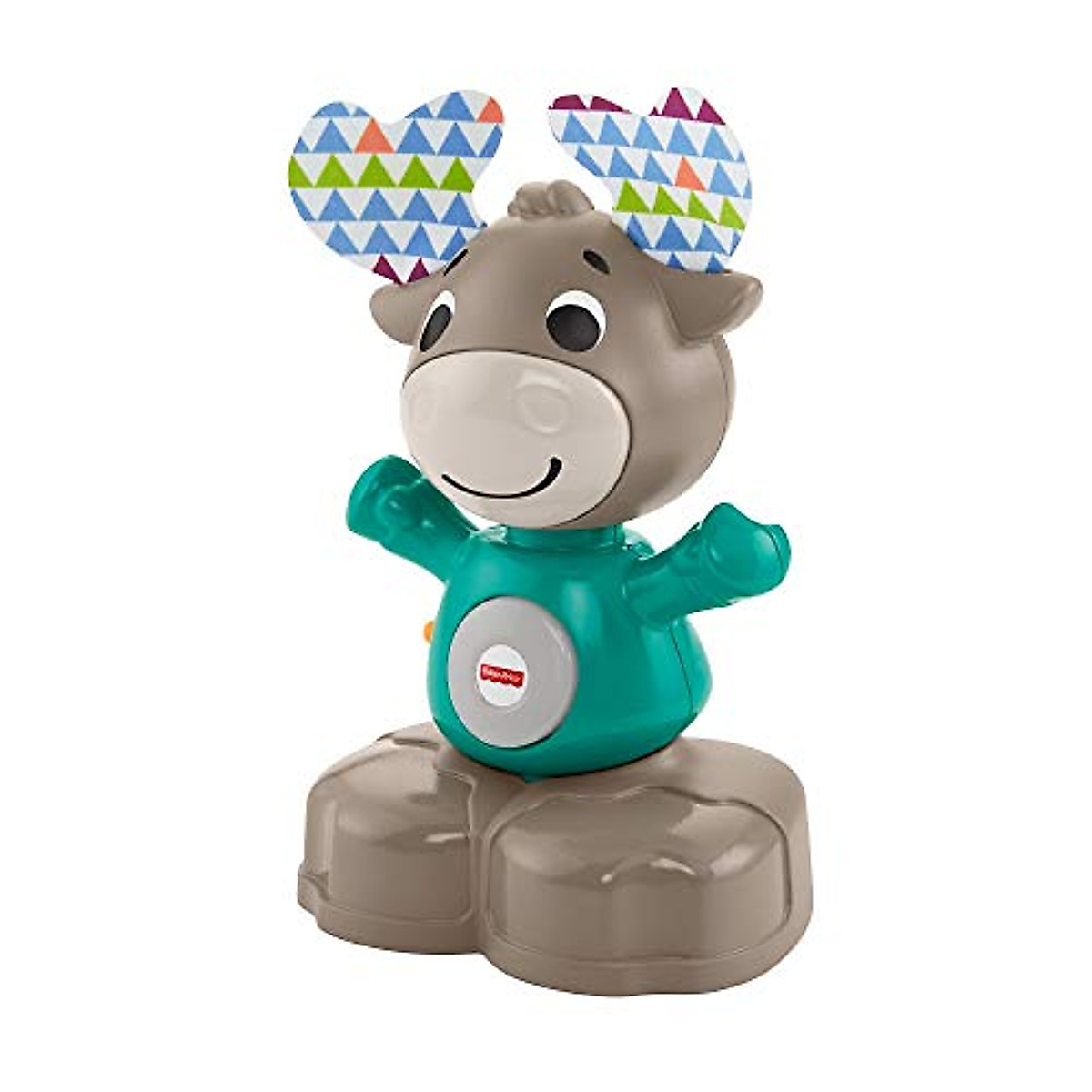 Fisher-Price Linkimals Nathan The Elk Interactive Baby Toy, Sounds and Lights, French Version, 9+ Months and Above, GJB20