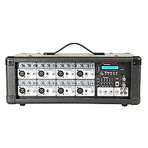 Rockville RPM80BT 2400w Powered 8 Channel Mixer/Amplifier w/Bluetooth/EQ/Effects