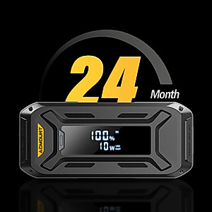 Acmount Car Jump Starter, 5000A Peak Jump Starter Battery Pack(All Gas & 10.0L Diesel Engine), 12V Portable Battery Charger Jump Starter with 3” LCD Display, USB Quick Charge and LED Light