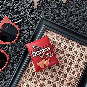 Cute Airpod Case, 3D Cartoon Funny Doritos Protection Case Covering The Skin, with Keychain for Airpods 1&2(Doritos)