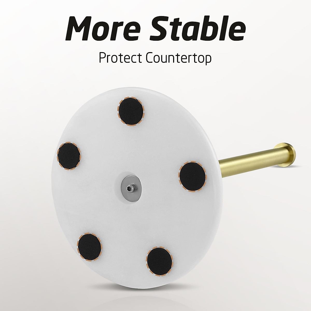 KES Gold Paper Towel Holder Kitchen Standing Paper Towel Roll Holders with Marble Base for Standard or Jumbo-Sized Rolls Brushed Brass, KPH100-BZ