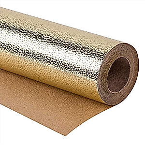 WRAPAHOLIC Wrapping Paper Roll - Mini Roll - 17 Inch x 16.5 Feet - Sparkle Gold for Birthday, Holiday, Wedding, Baby Shower