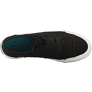 Blowfish Malibu Women's Marley Fashion Sneaker, Black Color Washed Canvas, 7.5 M US