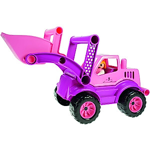 Lena Eco Active Princess Pink Front Loader Truck is a Eco Friendly BPA and Phthalates Free Environment Friendly Biodegradable Green Toy Manufactured from Premium Grade Resin and Wood