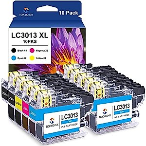 LC3013 LC3011 Ink Cartridges BK/C/M/Y Replacement for Brother LC3013 LC3011 LC 3011 LC 3013 Ink Cartridges Compatible with Brother Printer MFC-J690DW MFC-J497DW MFC-J491DW MFC-J895DW Ink (10PKS)