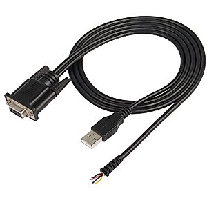 SinLoon USB to RS232 Serial Adapter & Bare Wire,USB 2.0 Male to DB9 Female Serial Cable for Windows 10, 8.1, 8, 7, Vista, XP, 2000, Linux and Mac OS X, macOS