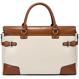 BOSTANTEN Briefcase for Women Leather Laptop Bag 15.6 inch Computer Messenger Office Business Work Tote
