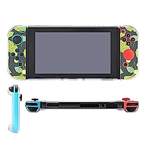 ERFGT Gin-Kgo Pat-Tern Case for Nintendo Switch with Screen Protector Slim Anti-Scratch Anti-Slip Protective Case Cover for Girls and Boys
