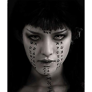 Greae The Mummy Halloween Scary Face Tattoo Temporary 3 Sheets Realistics Make Up For Costume Parties